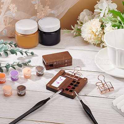 Wholesale OLYCRAFT 2 Sets Wooden Sketchbook Palette 8 Grids Wooden ...