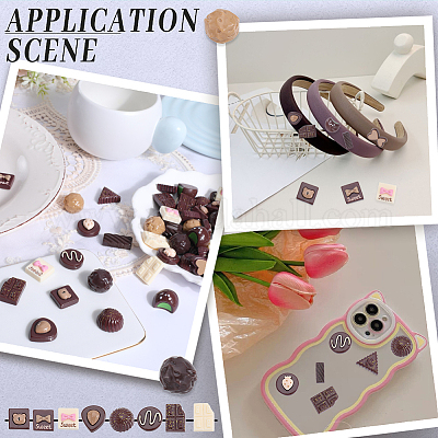 Wholesale SUNNYCLUE 60PCS 15 Styles Artificial Chocolate Simulation ...