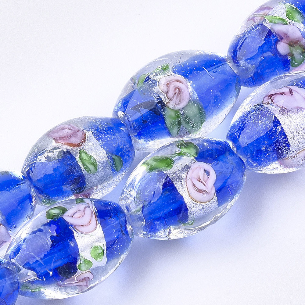 Wholesale Handmade Silver Foil Glass Lampwork Beads - Pandahall.com