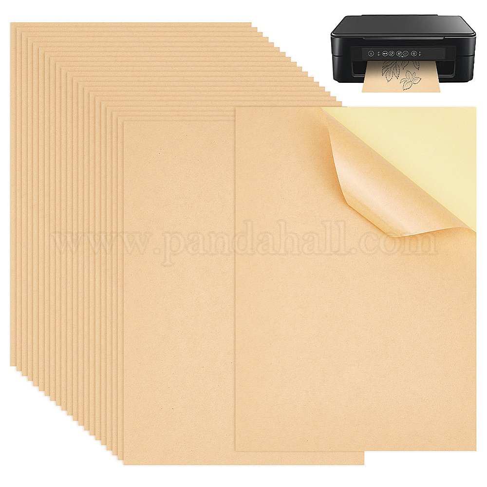 Wholesale A5 Self-Adhesive Printable Sticker Kraft Paper - Pandahall.com
