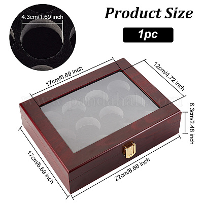 Wholesale OLYCRAFT Golf Ball Display Case 12-Hole Wooden Display Box ...