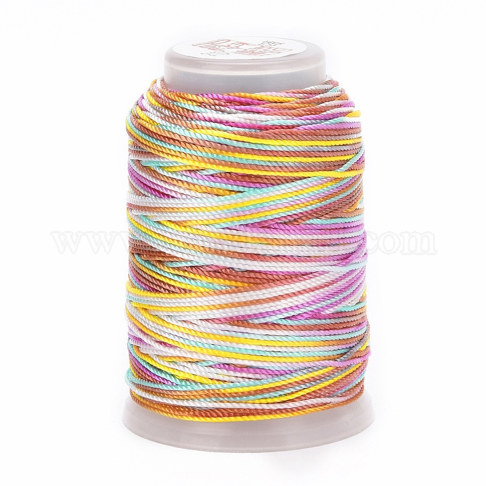 Wholesale 5 Rolls 12-Ply Segment Dyed Polyester Cords - Pandahall.com