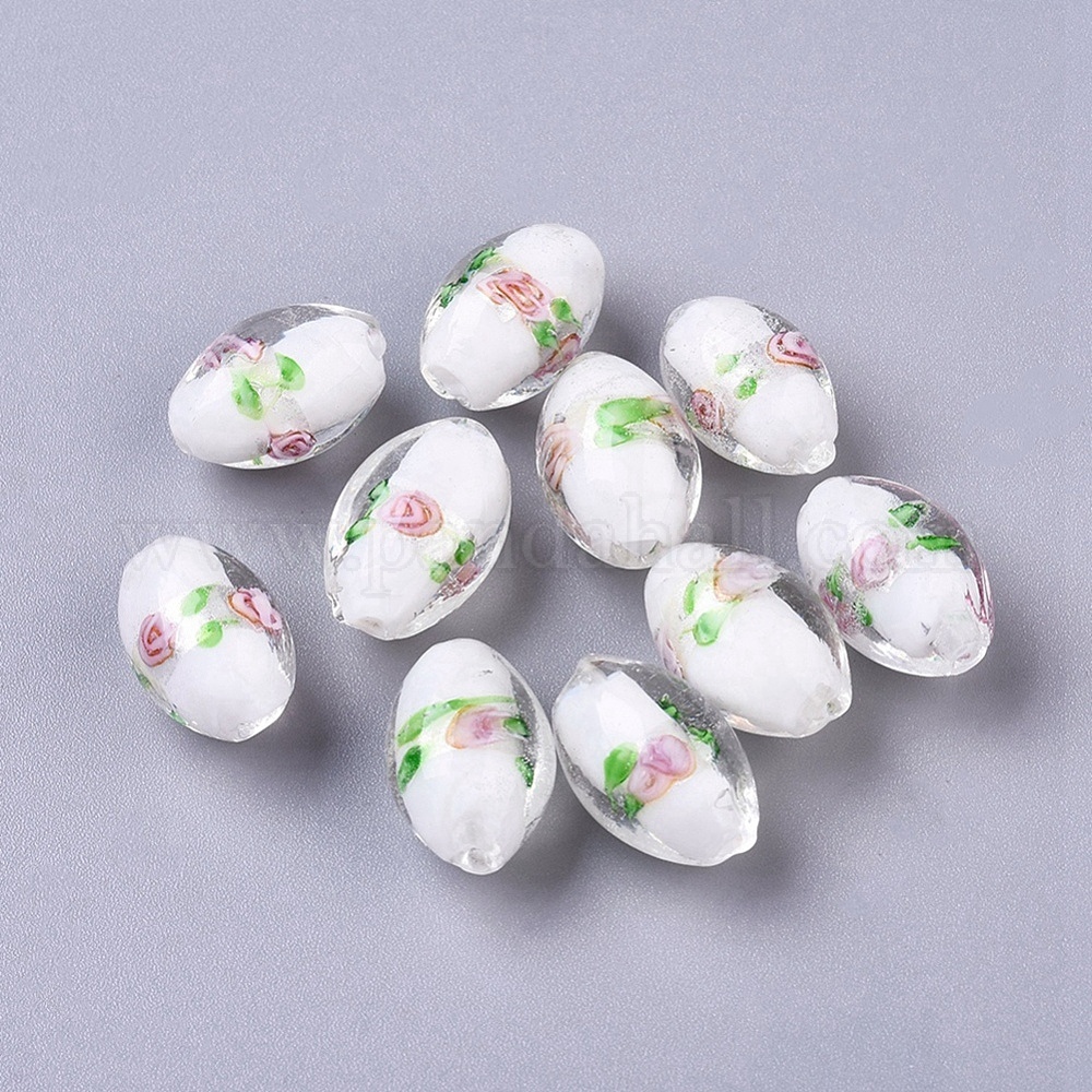 Wholesale Handmade Silver Foil Glass Lampwork Beads - Pandahall.com