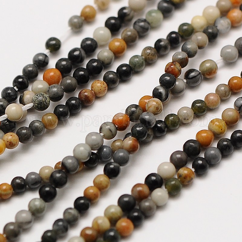 Wholesale Natural Picasso Stone/Picasso Jasper Bead Strands - Pandahall.com