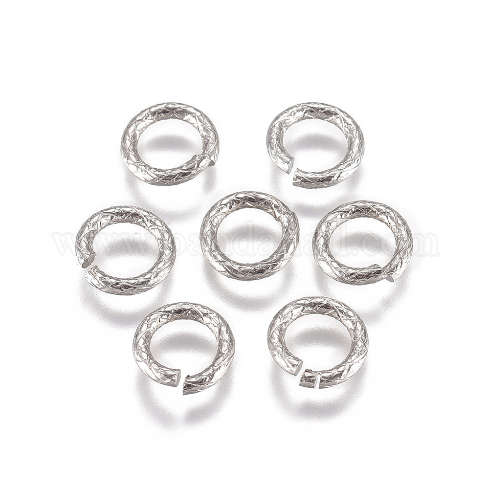 Wholesale 304 Stainless Steel Textured Jump Rings - Pandahall.com Wholesale 304 Stainless Steel Textured Jump Rings - Pandahall.com