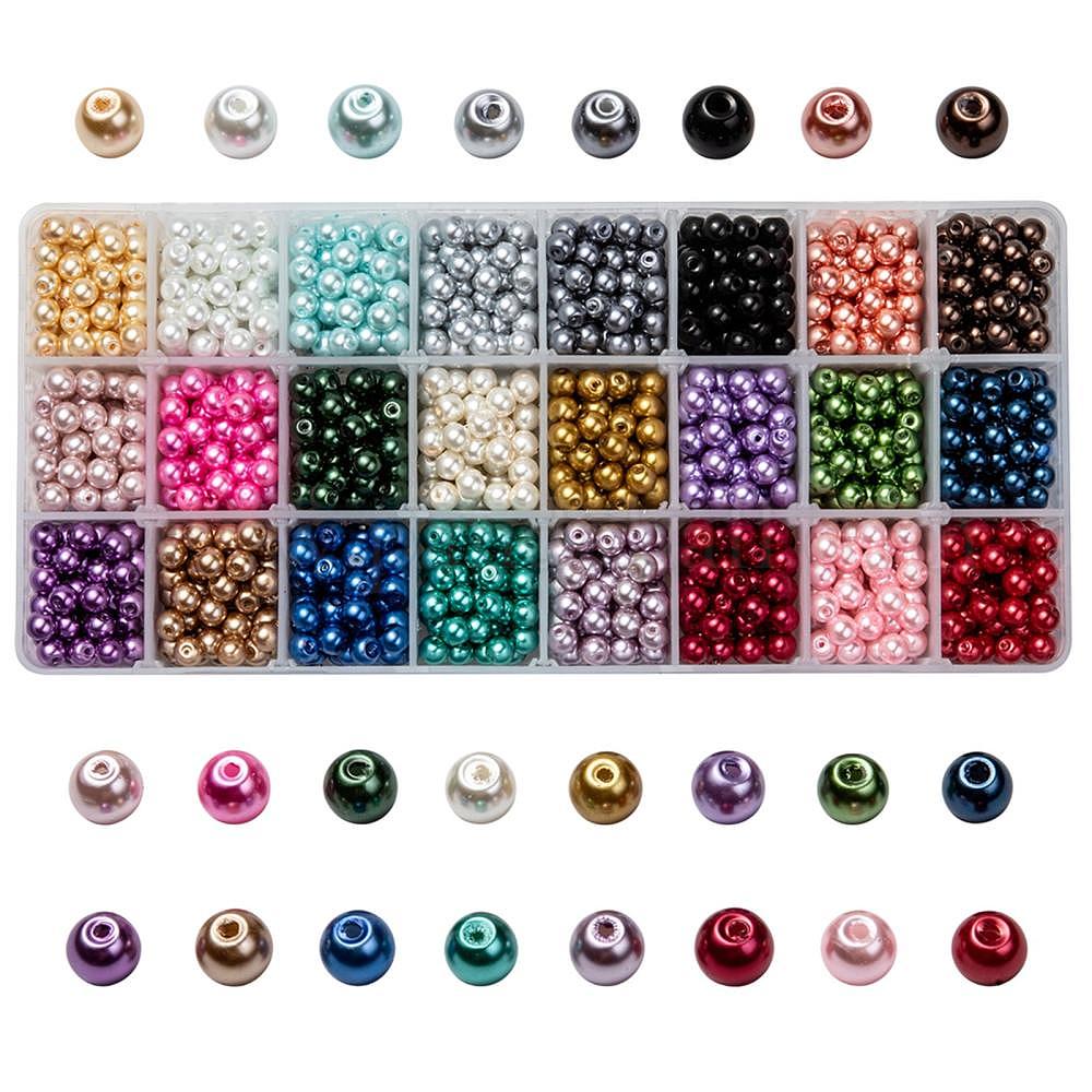 Wholesale 24 Colors Glass Pearl Beads - Pandahall.com