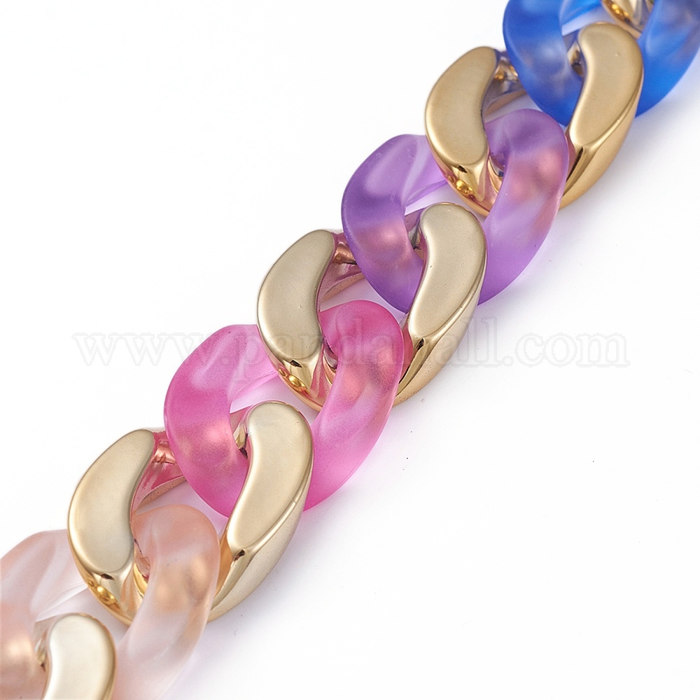 Wholesale Handmade CCB Plastic & Transparent Acrylic Cuban Link Chains ...
