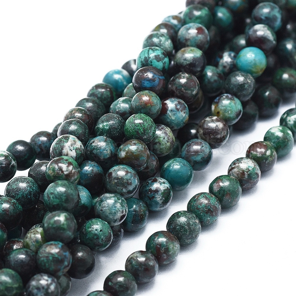 Wholesale Natural Chrysocolla Azurite Beads Strands - Pandahall.com