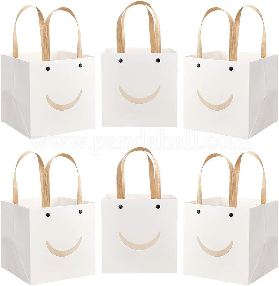 Wholesale NBEADS 12 Pcs White Craft Paper Bags - Pandahall.com