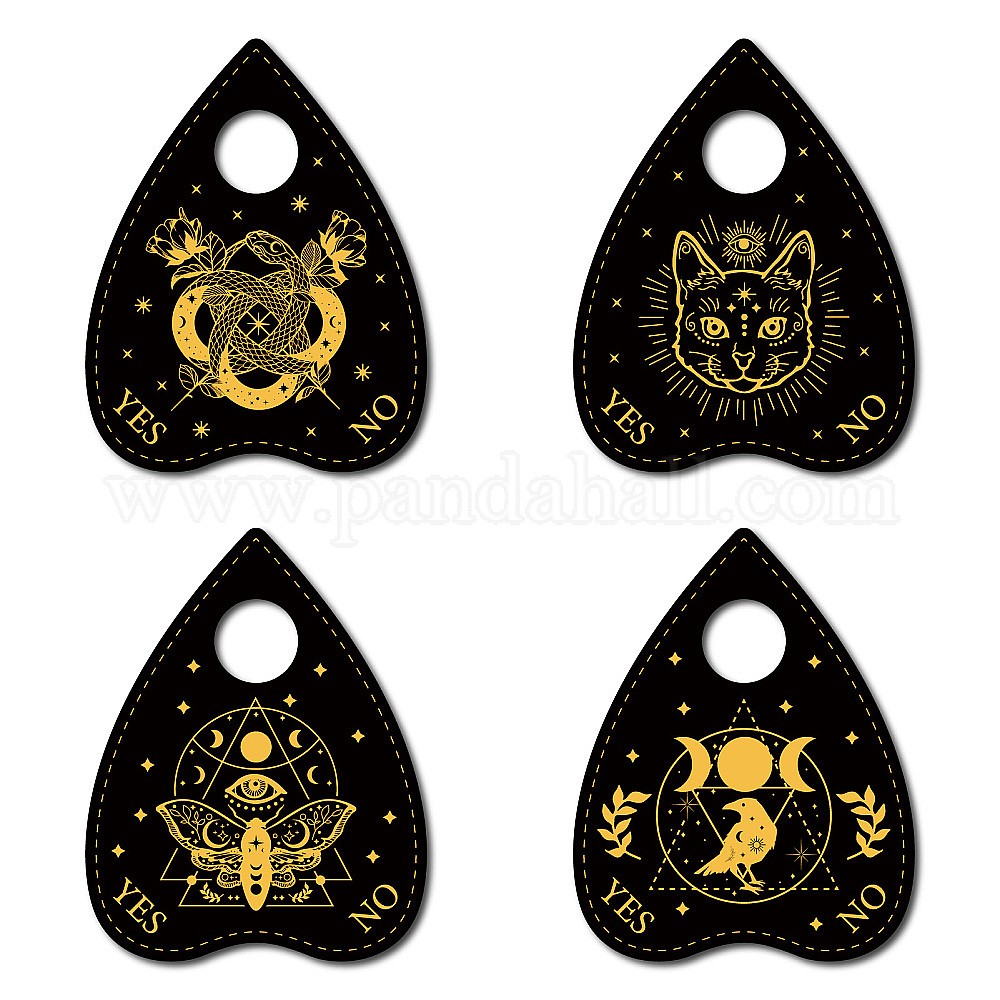 Wholesale CREATCABIN 4Pcs Planchette Spirit Board Wooden Crystal Holder ...
