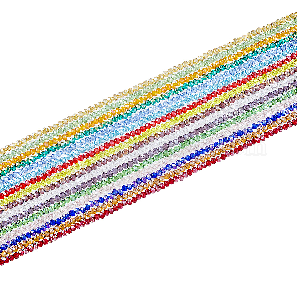 Wholesale SUPERFINDINGS 16 Strands 16 Color Faceted Glass Beads Strands ...