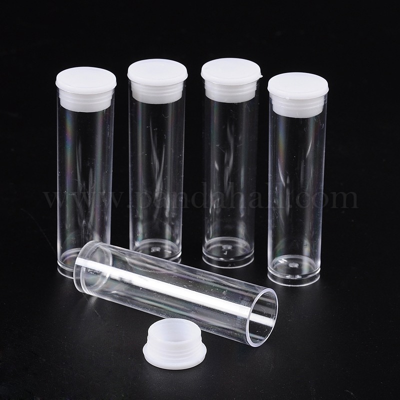 Wholesale Clear Tube Plastic Bead Containers with Lid - Pandahall.com