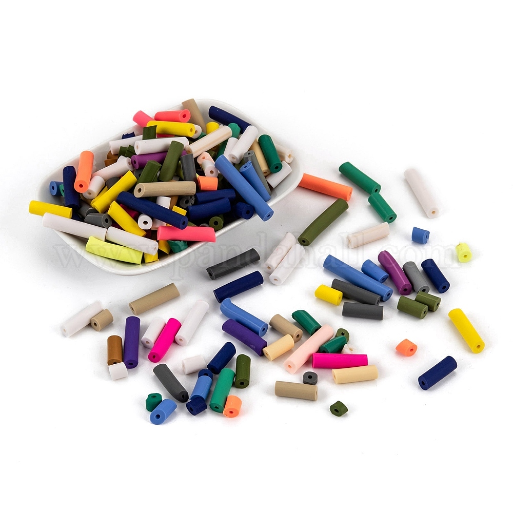 Wholesale Handmade Polymer Clay Tube Beads - Pandahall.com