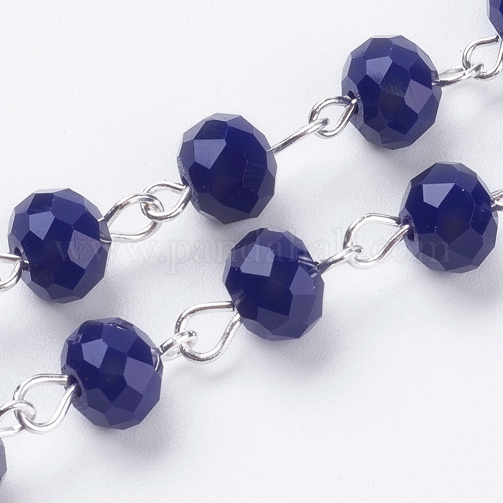 Wholesale Handmade Electroplate Glass Beaded Chains - Pandahall.com