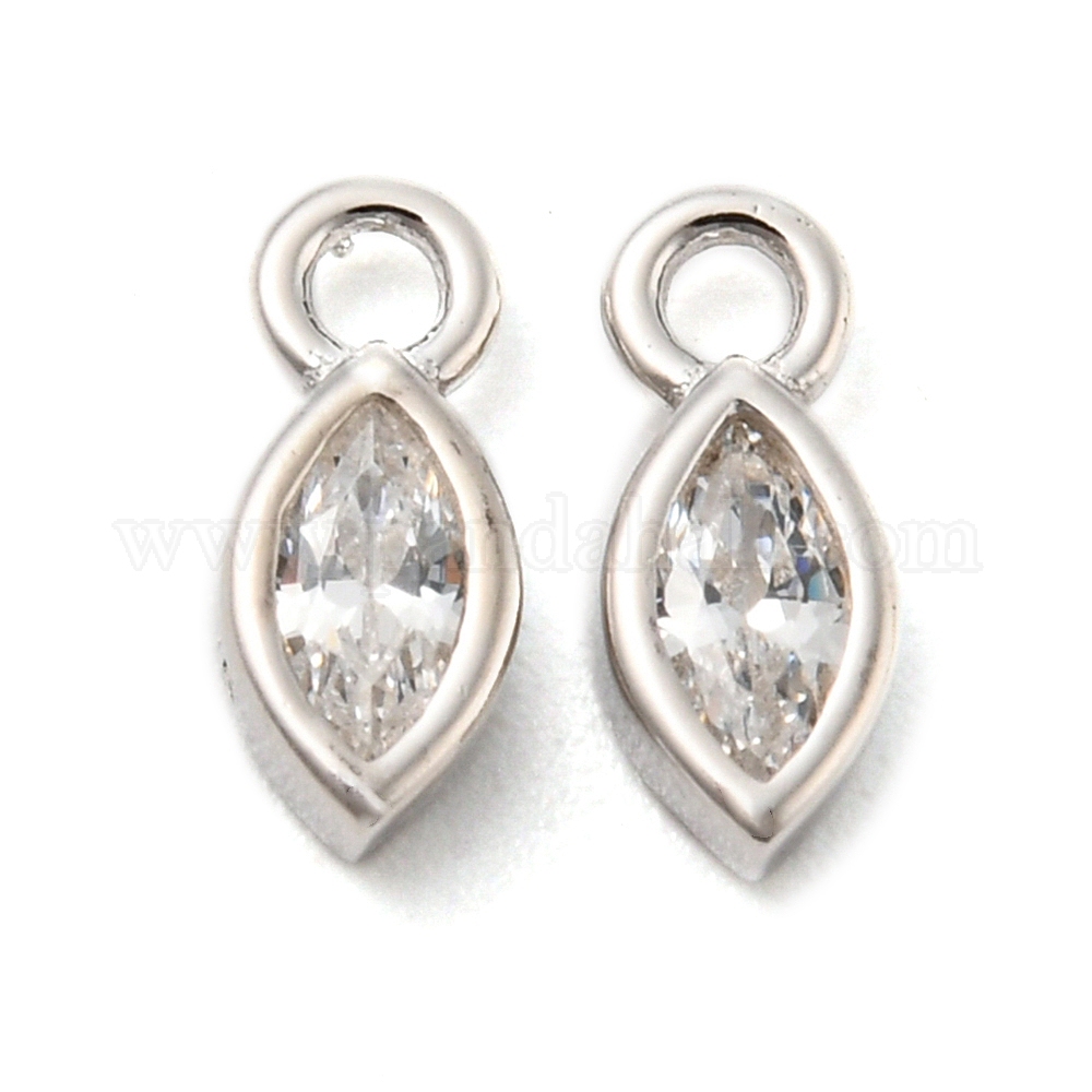 Wholesale Real Platinum Plated Rhodium Plated 925 Sterling Silver Charms - Pandahall.com