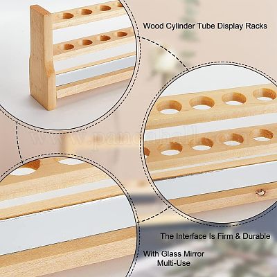 Wholesale OLYCRAFT 6 Holes Wooden Test Tube Rack 50ML Test Tube Display ...