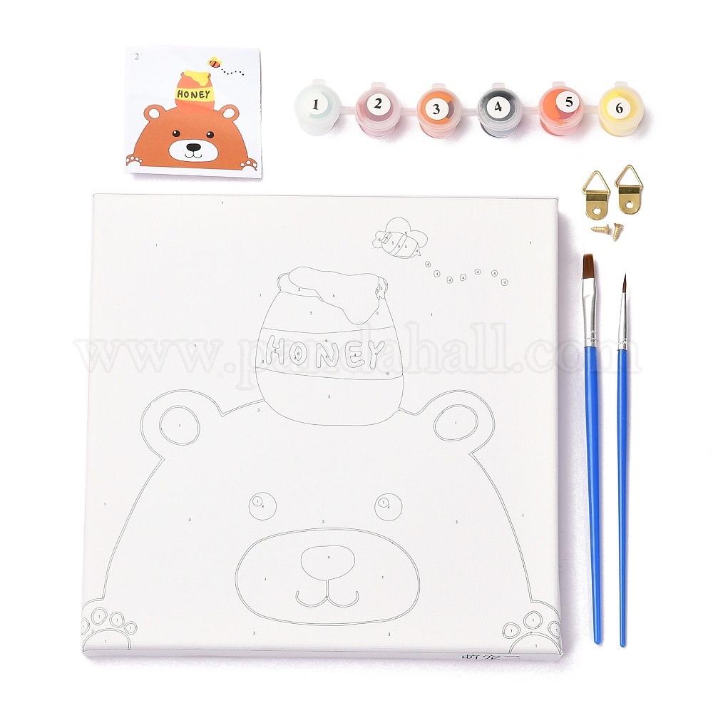 Wholesale Bear Pattern DIY Digital Painting Kit Sets - Pandahall.com