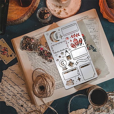 Wholesale BENECREAT Magic Elements Stencils 7x4 Inch Moon Stars ...