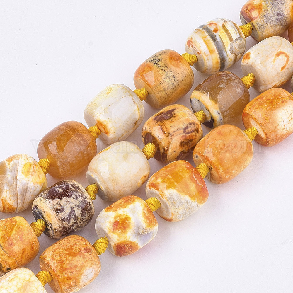 Wholesale Natural Fire Crackle Agate Beads Strands - Pandahall.com