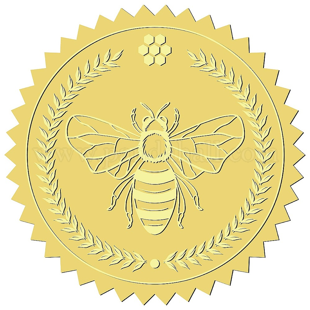 Wholesale CRASPIRE 408Pcs Bee Gold Foil Embossed Stickers 2" Self ...