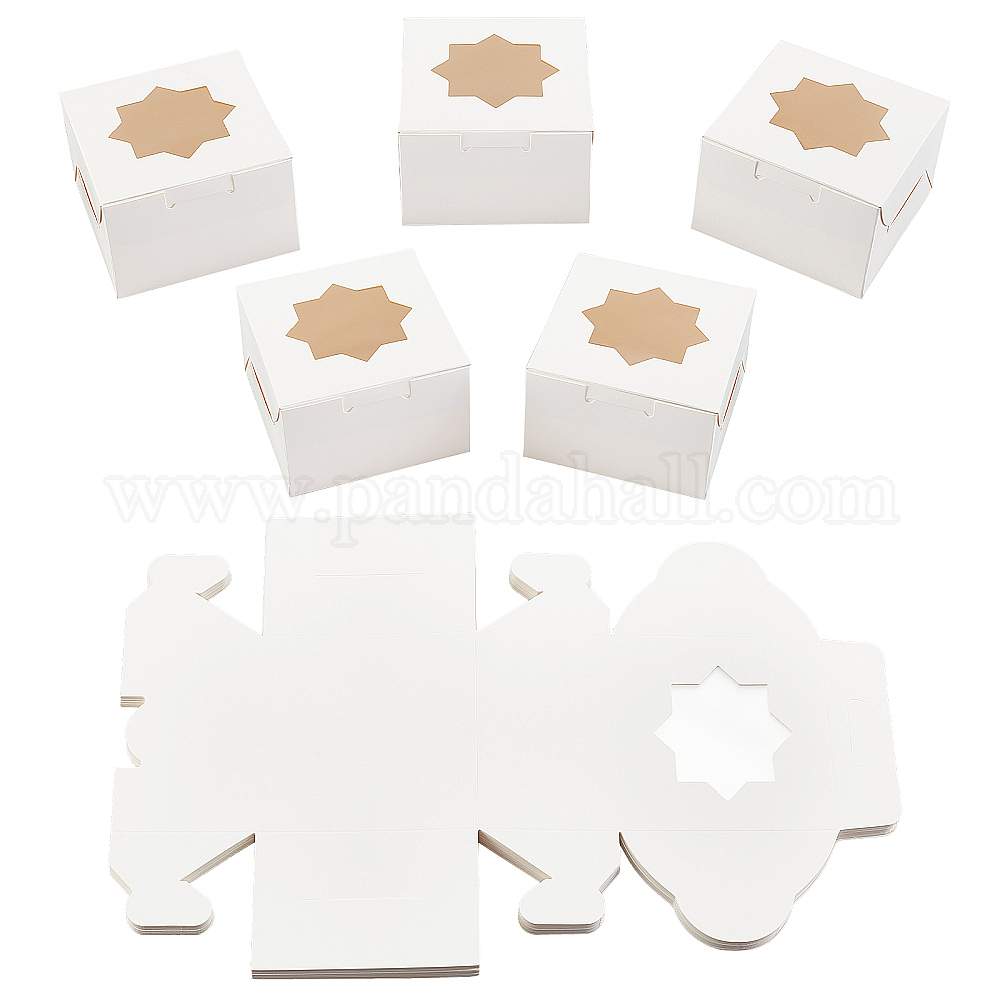 Wholesale SUPERFINDINGS Individual Kraft Paper Cake Box - Pandahall.com