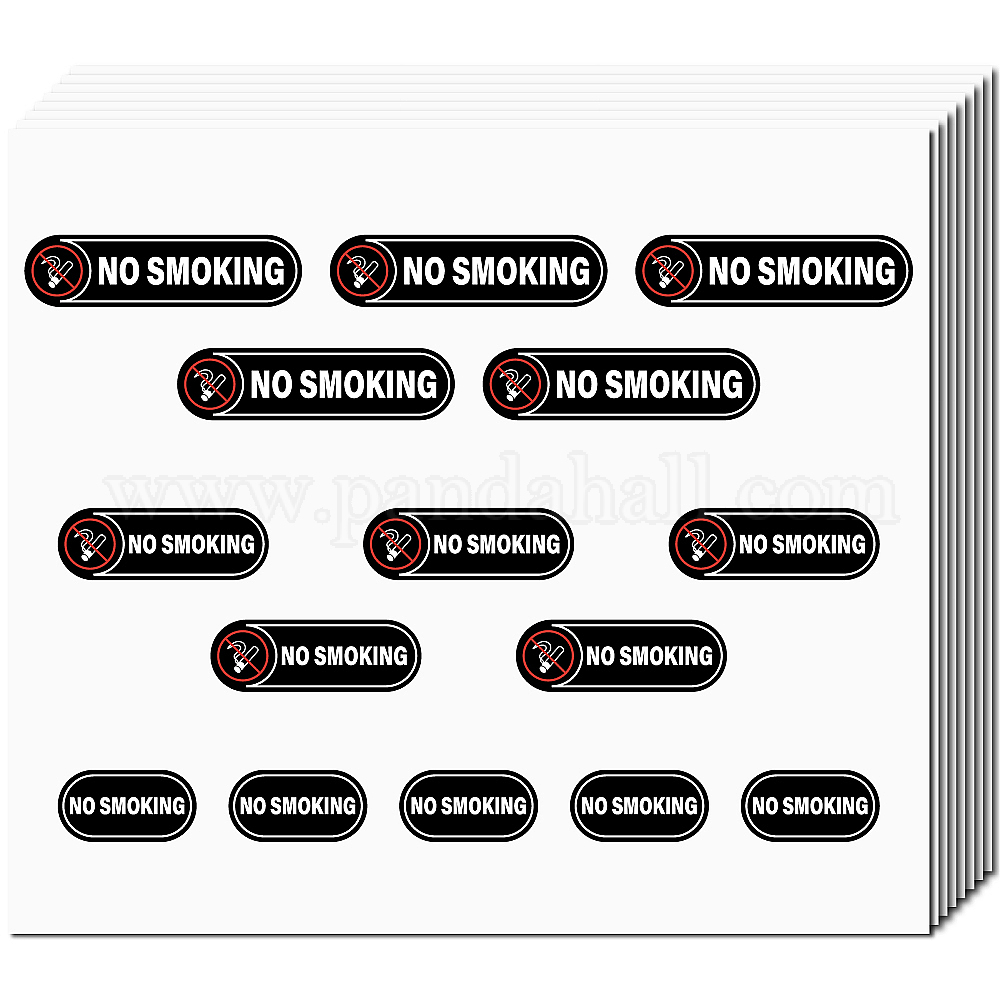 Wholesale Mini PVC Coated Self Adhesive NO SMOKING Warning Stickers ...