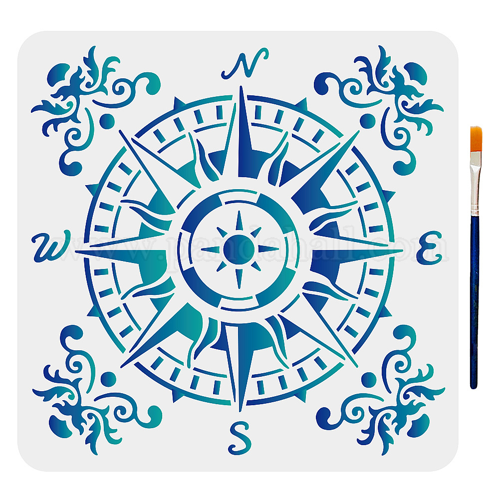 Wholesale MAYJOYDIY Compass Rose Stencil Sun Compass Stencil Template ...