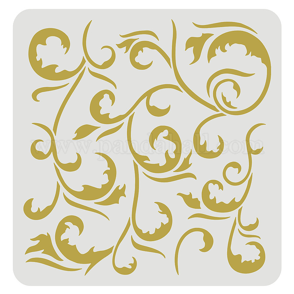 Shop FINGERINSPIRE Victorian Vine Stencil 30x30cm Reusable Victorian ...