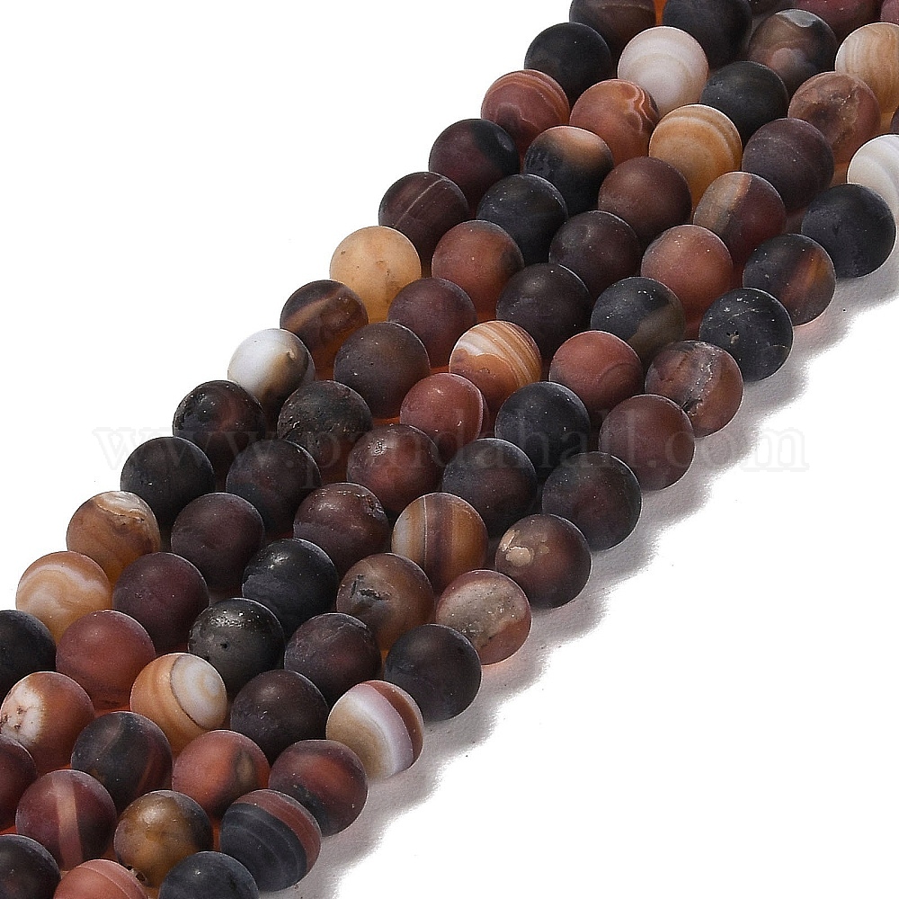 Wholesale Natural Striped Agate/Banded Agate Beads Strands - Pandahall.com