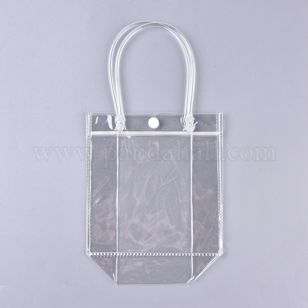 Wholesale Transparent PVC Plastic Gift Bag with Handle - Pandahall.com