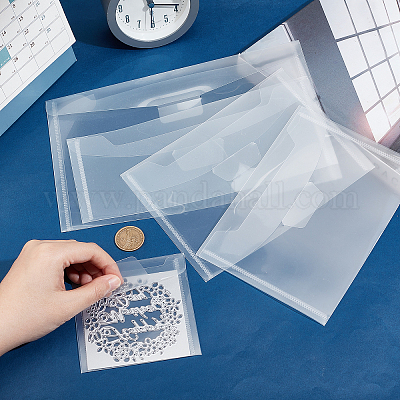 Wholesale GLOBLELAND 50Pieces Clear Stamp and Die Storage Bag Pockets ...