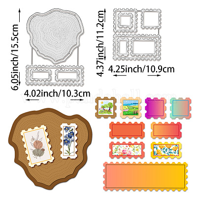 Wholesale BENECREAT 2pcs Stamp Borders Cutting Dies - Pandahall.com