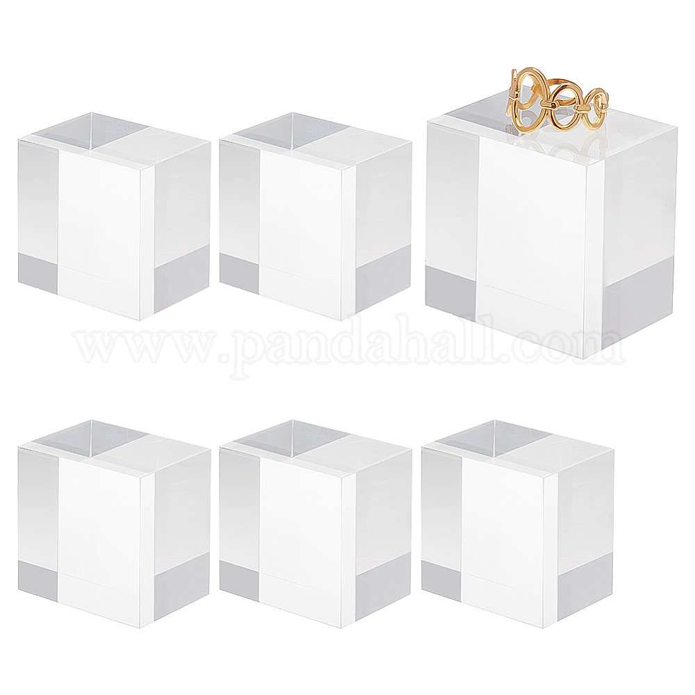 Wholesale OLYCRAFT 6Pcs Clear Acrylic Cube 1.6x1.6x1.2 Inch Acrylic ...