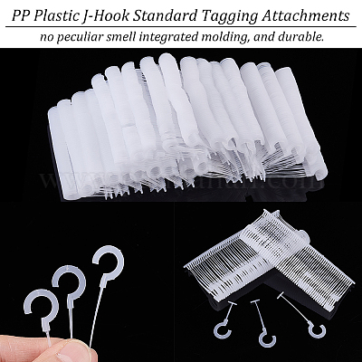 Wholesale NBEADS 1500 Pcs 3 Sizes Plastic J Hook Fasteners - Pandahall.com