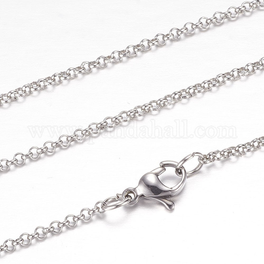 Wholesale Non-Tarnish 304 Stainless Steel Rolo Chain Necklaces ...