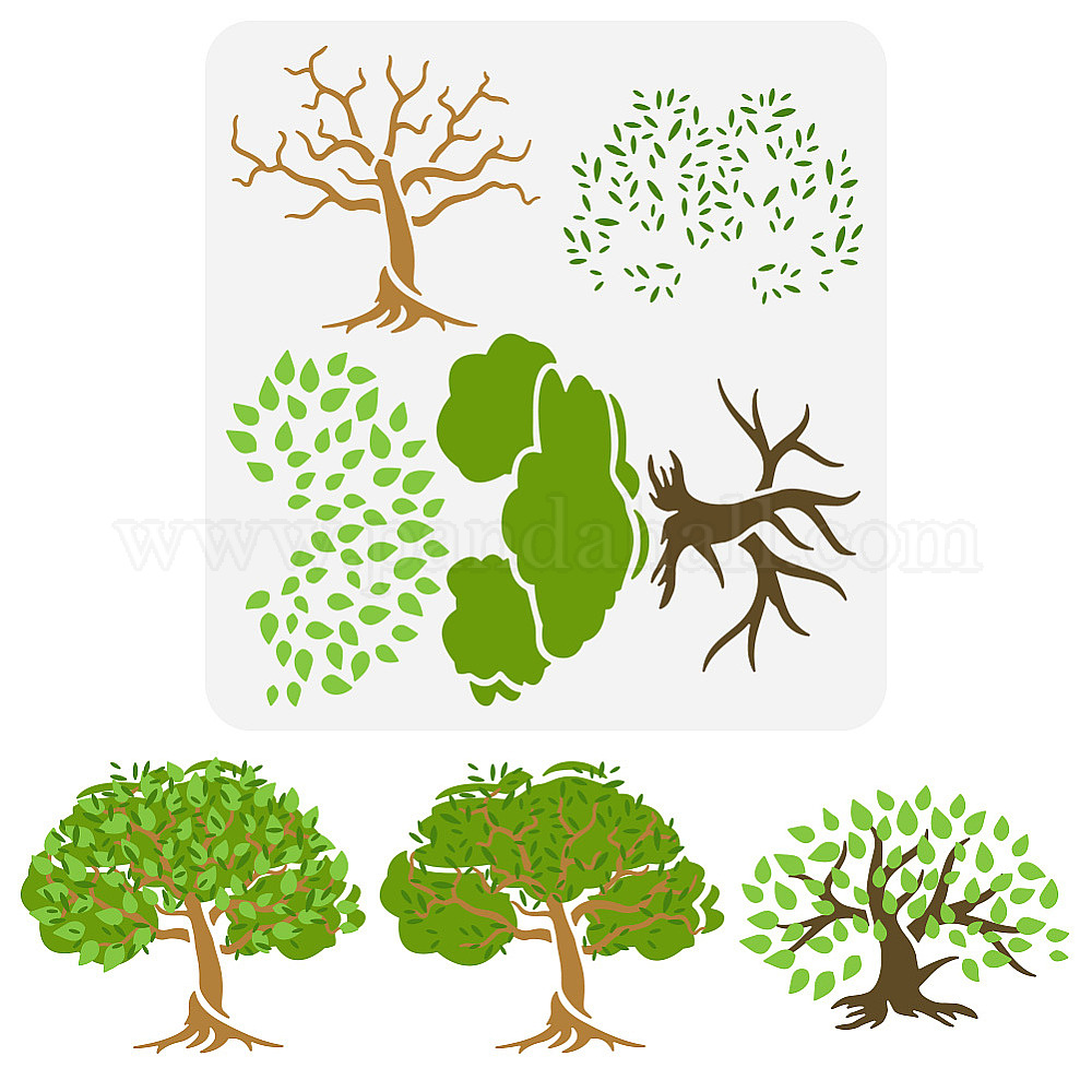 Wholesale FINGERINSPIRE Tree of Life Painting Stencil 11.8x11.8 inch ...