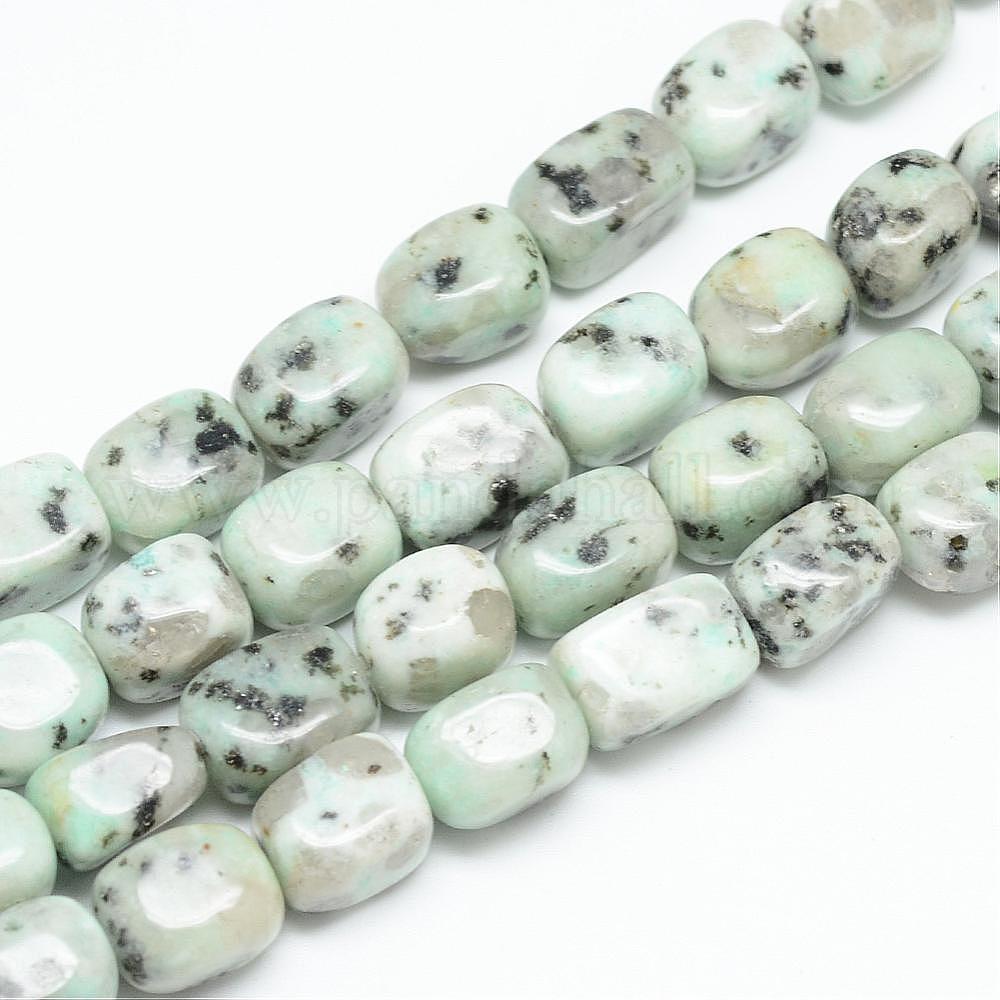 Wholesale Natural Sesame Jasper/Kiwi Jasper Bead Strands - Pandahall.com