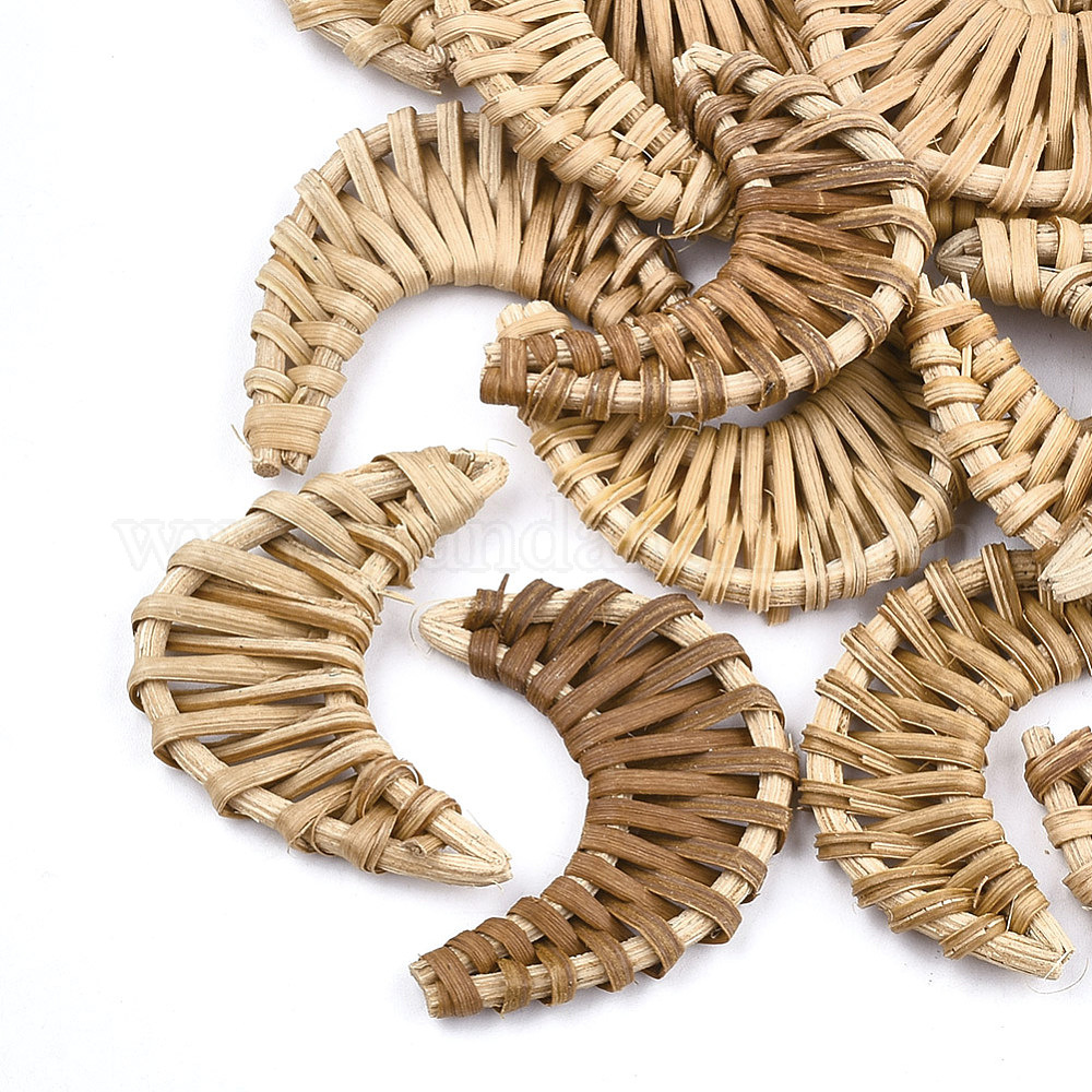 Wholesale Handmade Reed Cane/Rattan Woven Beads - Pandahall.com