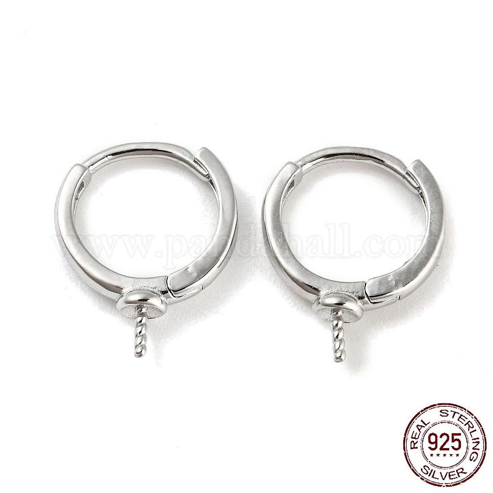 Wholesale 925 Sterling Silver Hoop Earring Findings - Pandahall.com