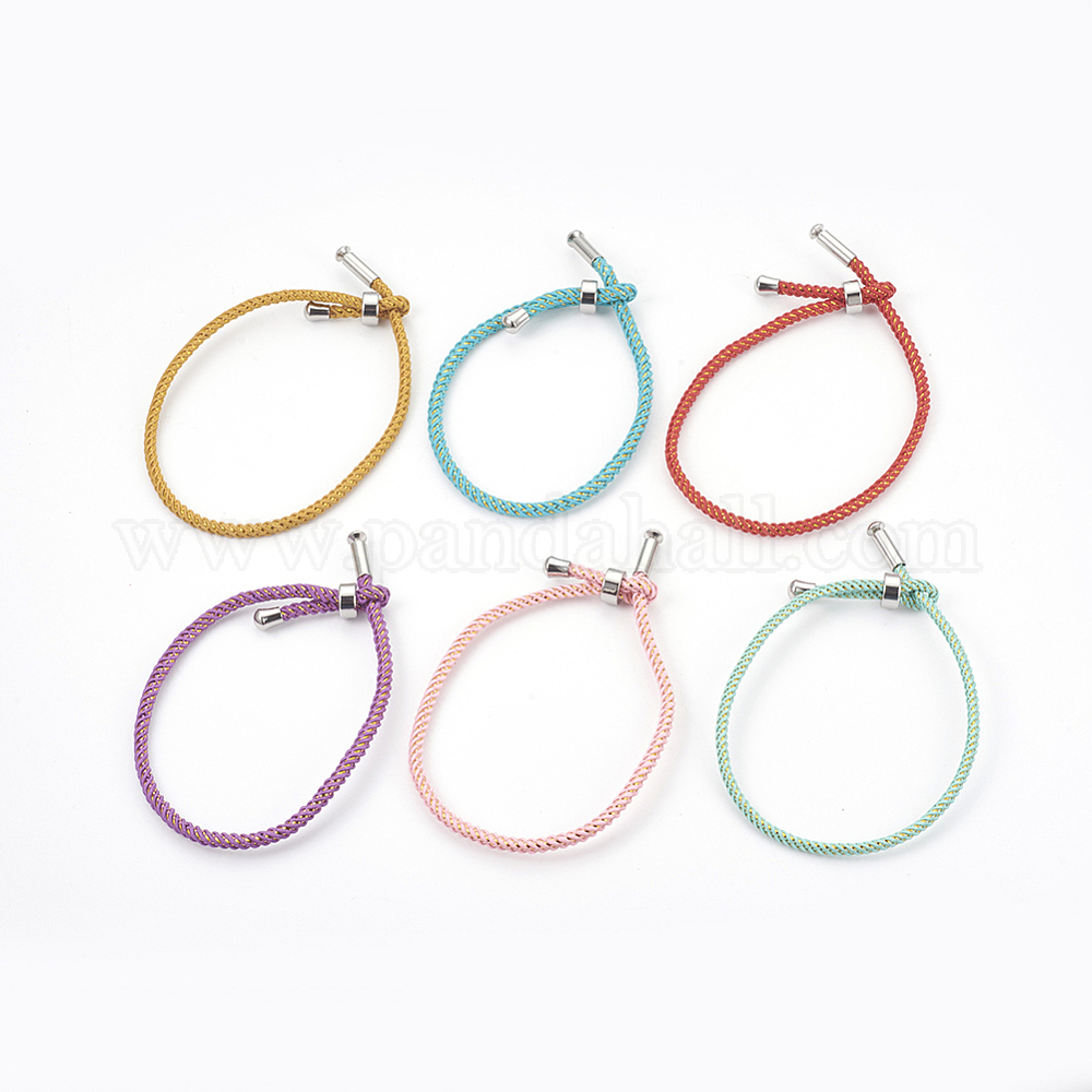 Wholesale Couple Adjustable Nylon Cord Bracelets - Pandahall.com