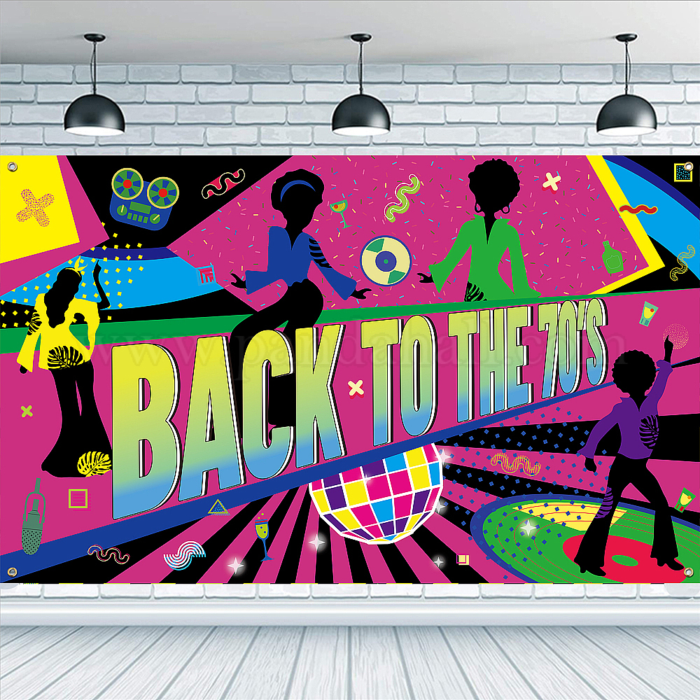 Shop FINGERINSPIRE 70s Theme Backdrop Back to The 70's Party Banner ...