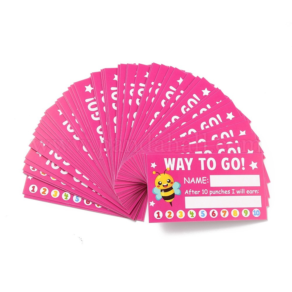 Wholesale Rectangle Paper Reward Incentive Card - Pandahall.com