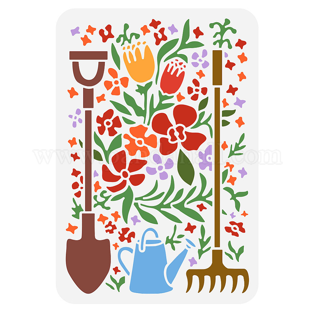 Wholesale FINGERINSPIRE Garden Stencil for Painting 8.3x11.7inch Spring ...