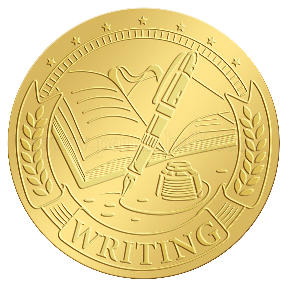 Wholesale Self Adhesive Gold Foil Embossed Stickers - Pandahall.com