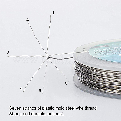 Wholesale BENECREAT 80m 0.38mm 7-Strand Tiger Tail Beading Wire 201 ...