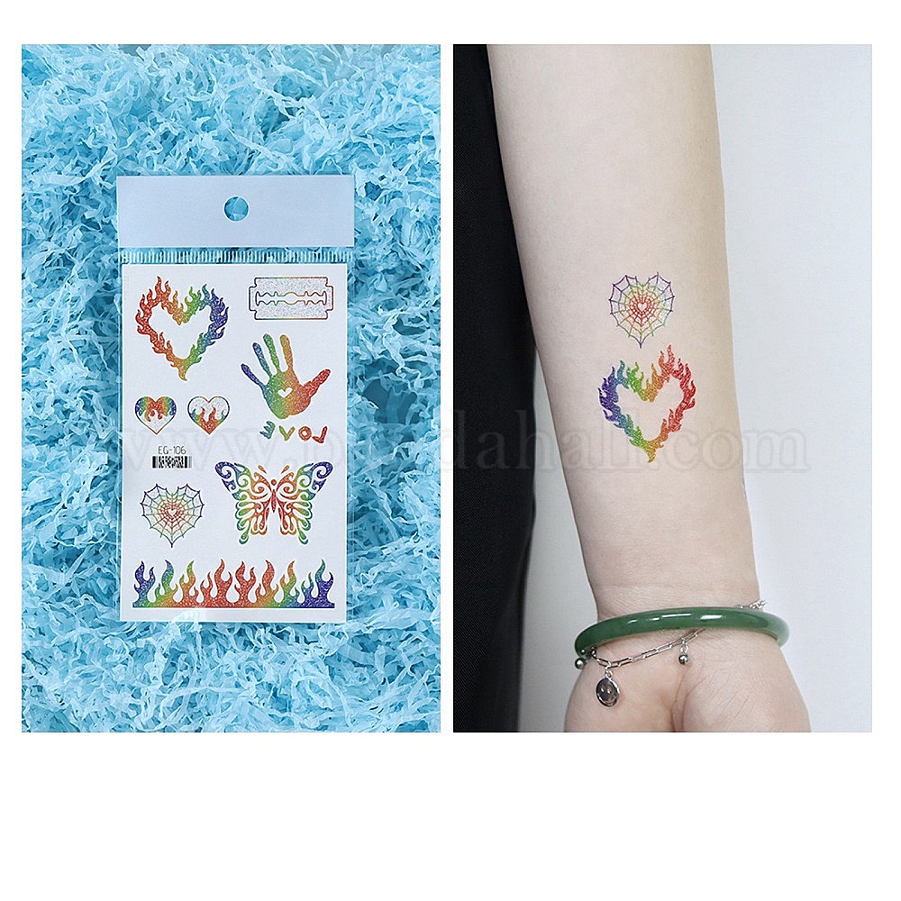 Wholesale Pride Rainbow Flag Removable Temporary Tattoos Paper Stickers ...