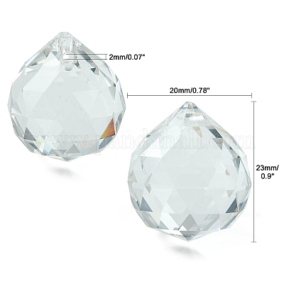 Wholesale Clear Faceted Ball-Shaped Glass Pendants - Pandahall.com