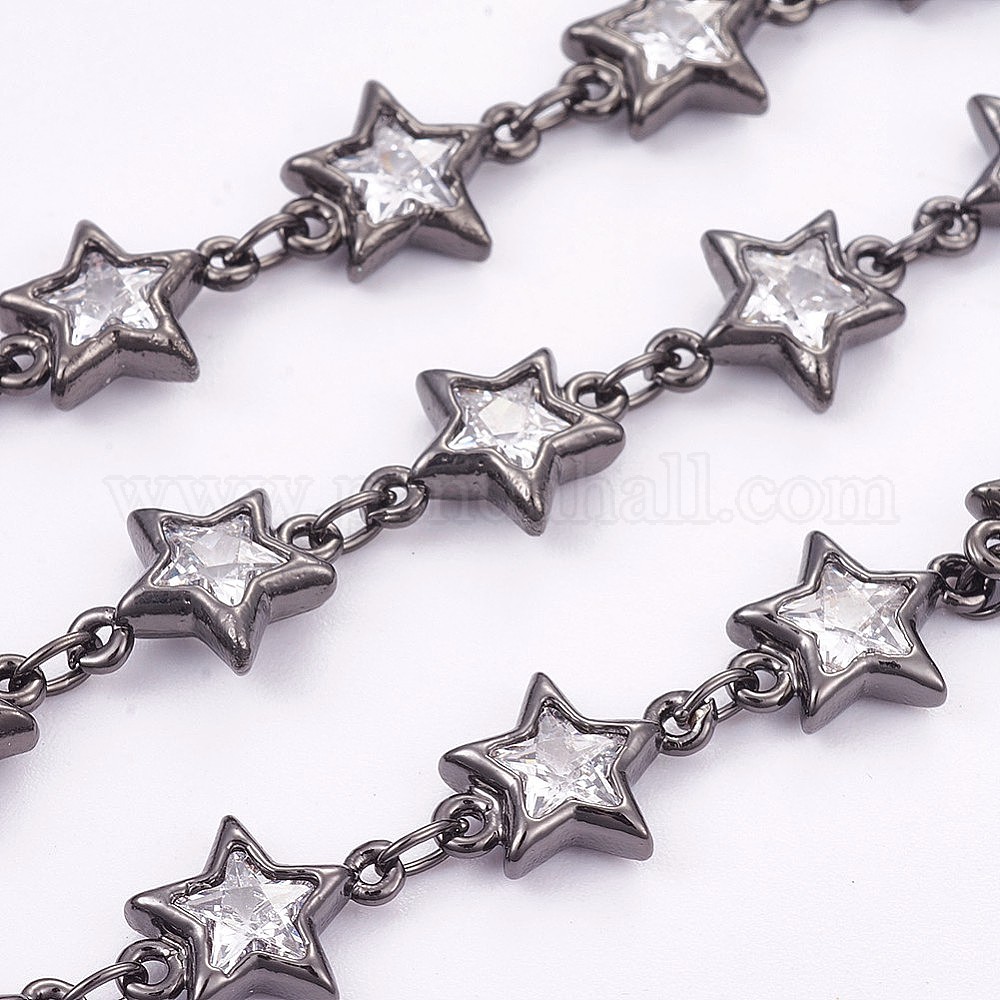 Wholesale Cubic Zirconia Handmade Beaded Link Chains - Pandahall.com