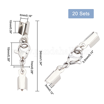 Wholesale PandaHall 20 Sets 304 Stainless Steel Lobster Claw Clasps ...
