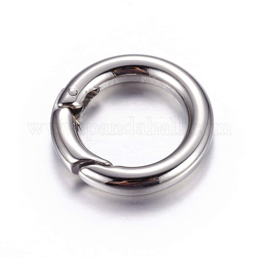 Wholesale 304 Stainless Steel Spring Gate Rings - Pandahall.com